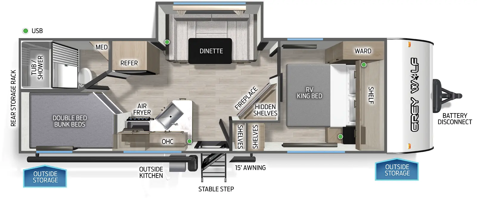 2026 Cherokee Black Label 23MSBL Floorplan - Forest River RV