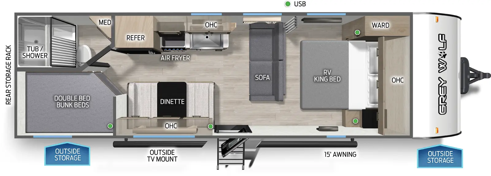 2026 Cherokee Black Label 26DJSEBL Floorplan - Forest River RV