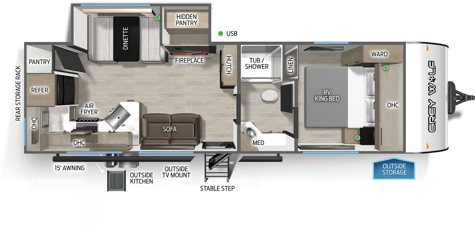 2026 Cherokee Black Label 26SSBL Floorplan - Forest River RV