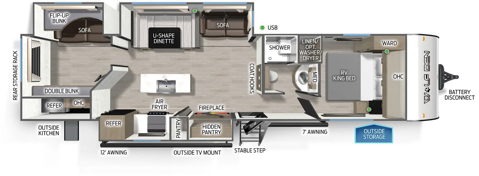 2026 Cherokee Black Label 304SRBL Floorplan - Forest River RV