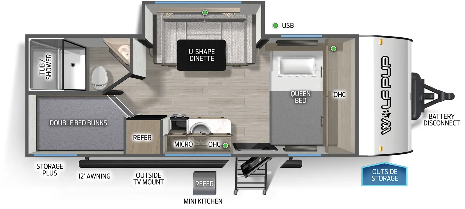2026 Cherokee Black Label 17JWBL Floorplan - Forest River RV