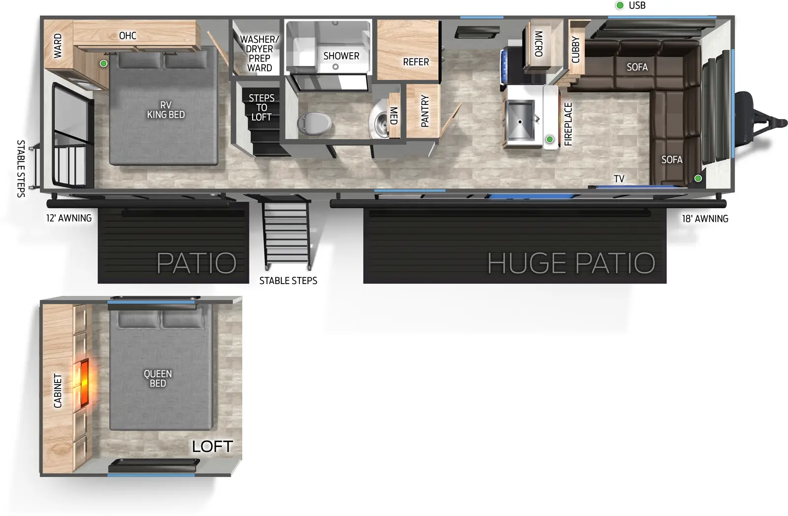 2026 Cherokee Black Label 27MDKBL Floorplan - Forest River RV